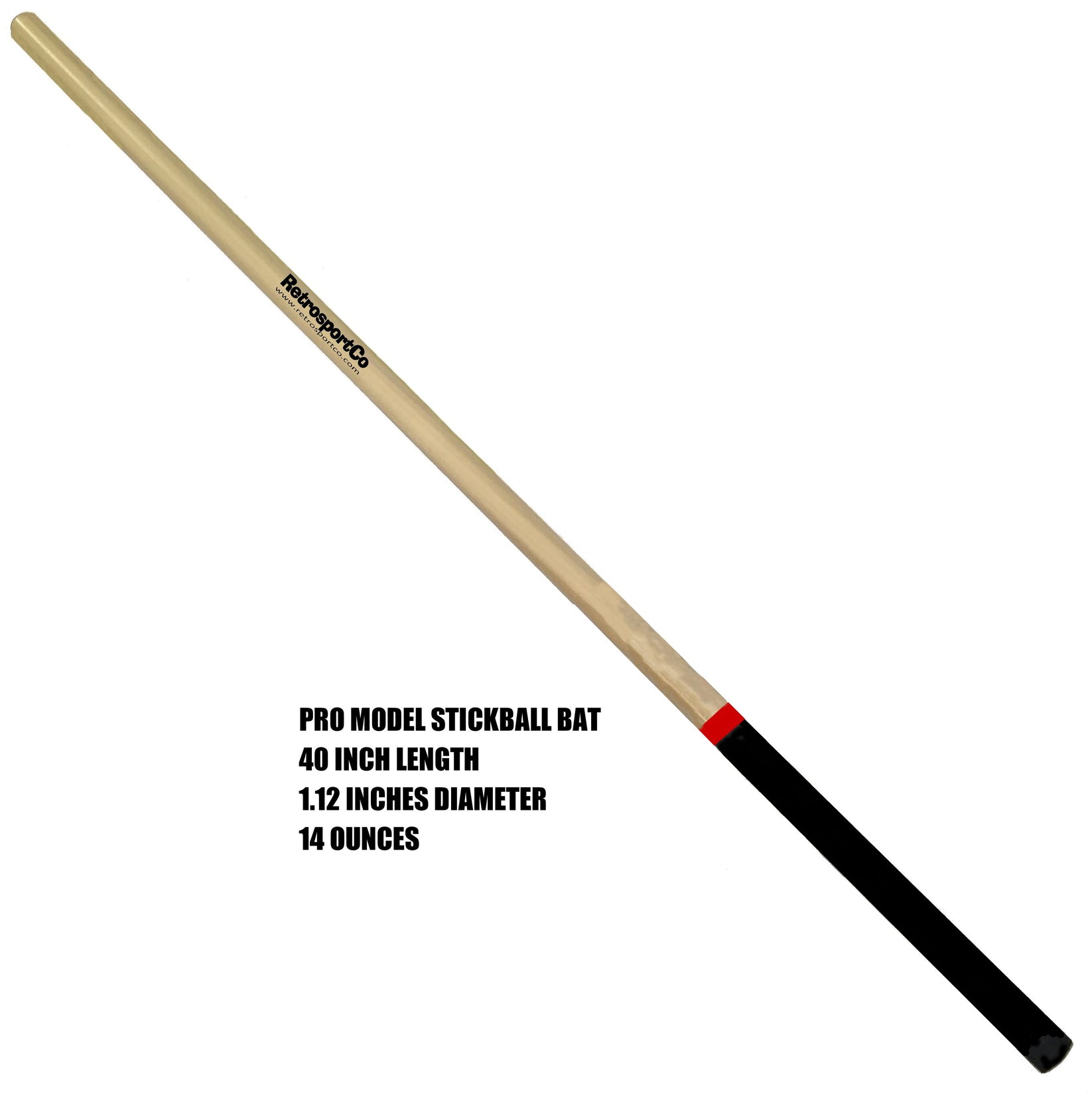Wooden Stickball Bat | Pro Model Stickball Bat | RetroSport – RetroSportCo
